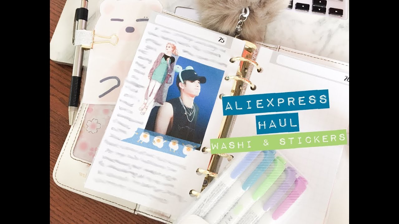 Aliexpress Sticker and Washi Haul May 2018 - YouTube