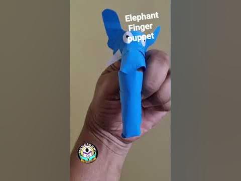 Elephant finger puppet , elephant craft - YouTube