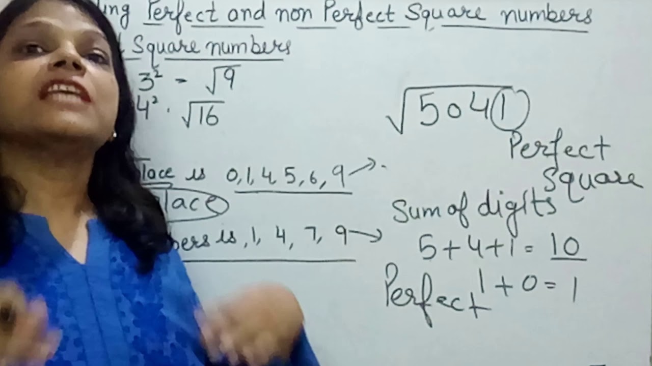 What are perfect square numbers and non perfect square numbers - YouTube
