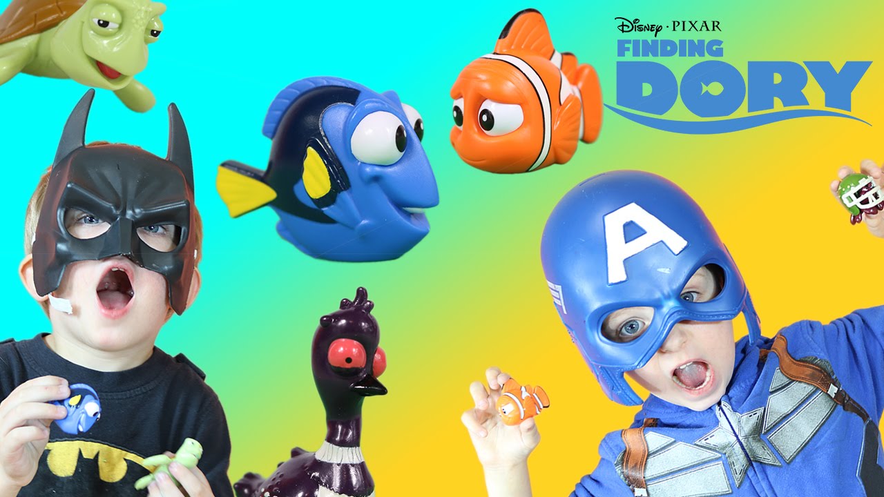 Disney Pixar Finding Dory Blind Bags Kids Challenge Jello Prank Game ...