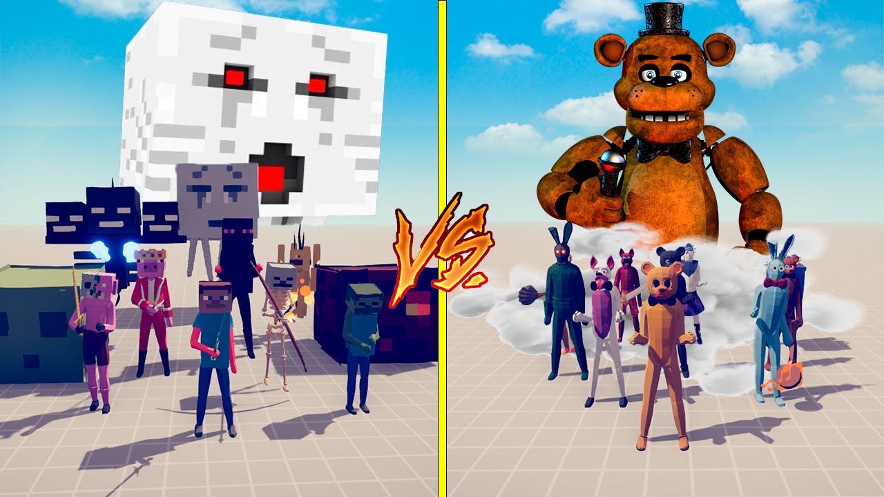 MINECRAFT TEAM VS FNAF TEAM - Totally Accurate Battle Simulator | TABS ...