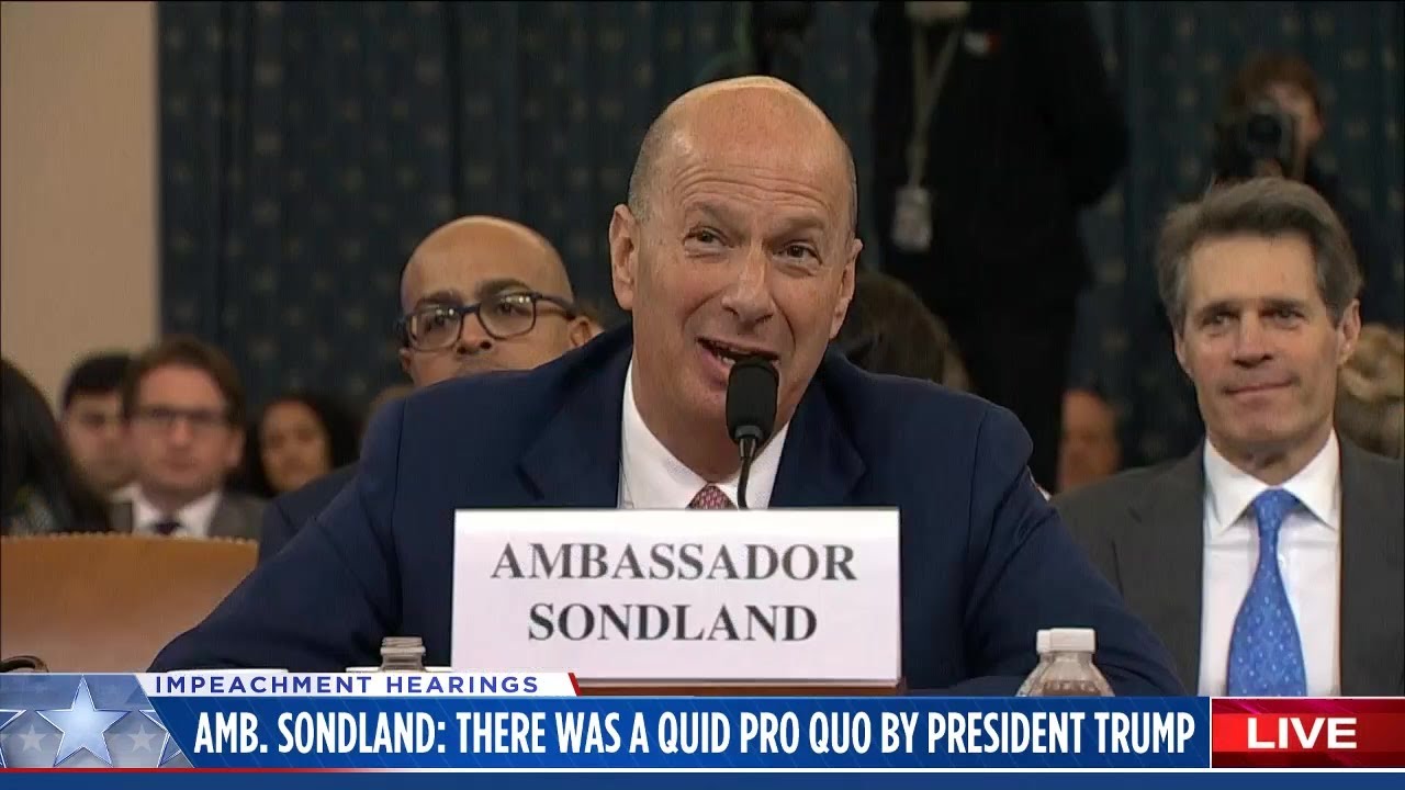 Sondland: Proud member of 'three amigos' - YouTube