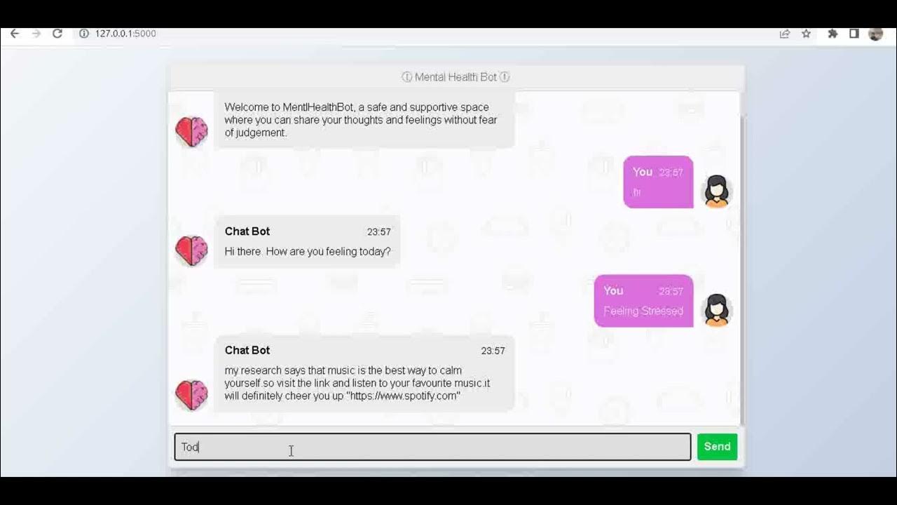 MENTAL HEALTH SUGGESTION CHATBOT || PYTHON || FLASK || HTML - YouTube