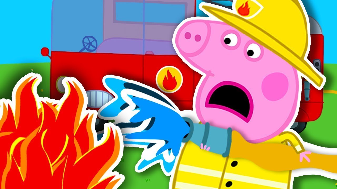 Fire Truck Song 👨‍🚒🚒 I Want To Be A Firefighter 🔥 Peppa Pig Kids Songs ...