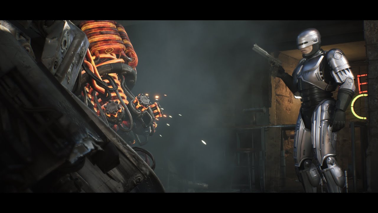 RoboCop: Rogue City: Steel Mill ED-209 Boss fight - YouTube