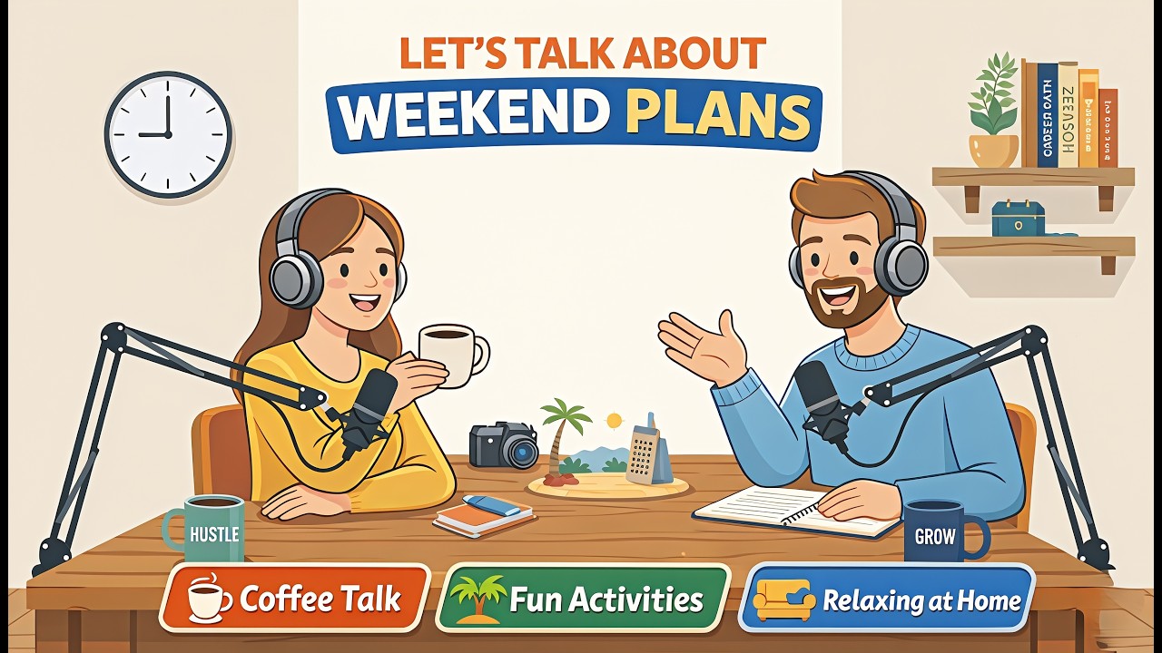 English Conversation Practice | Talk About Your Weekend | Easy English ...