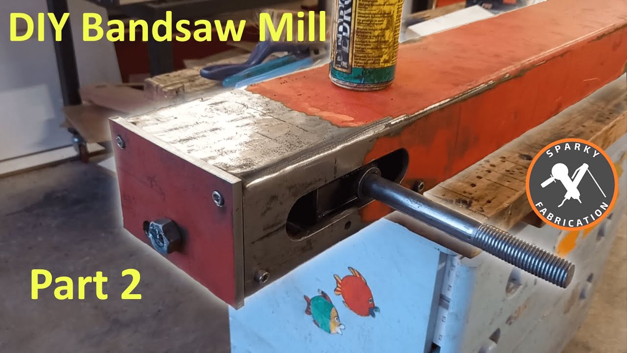 Bandsaw Mill Build - Part 2 - Tracking and Tension Mechanism - YouTube