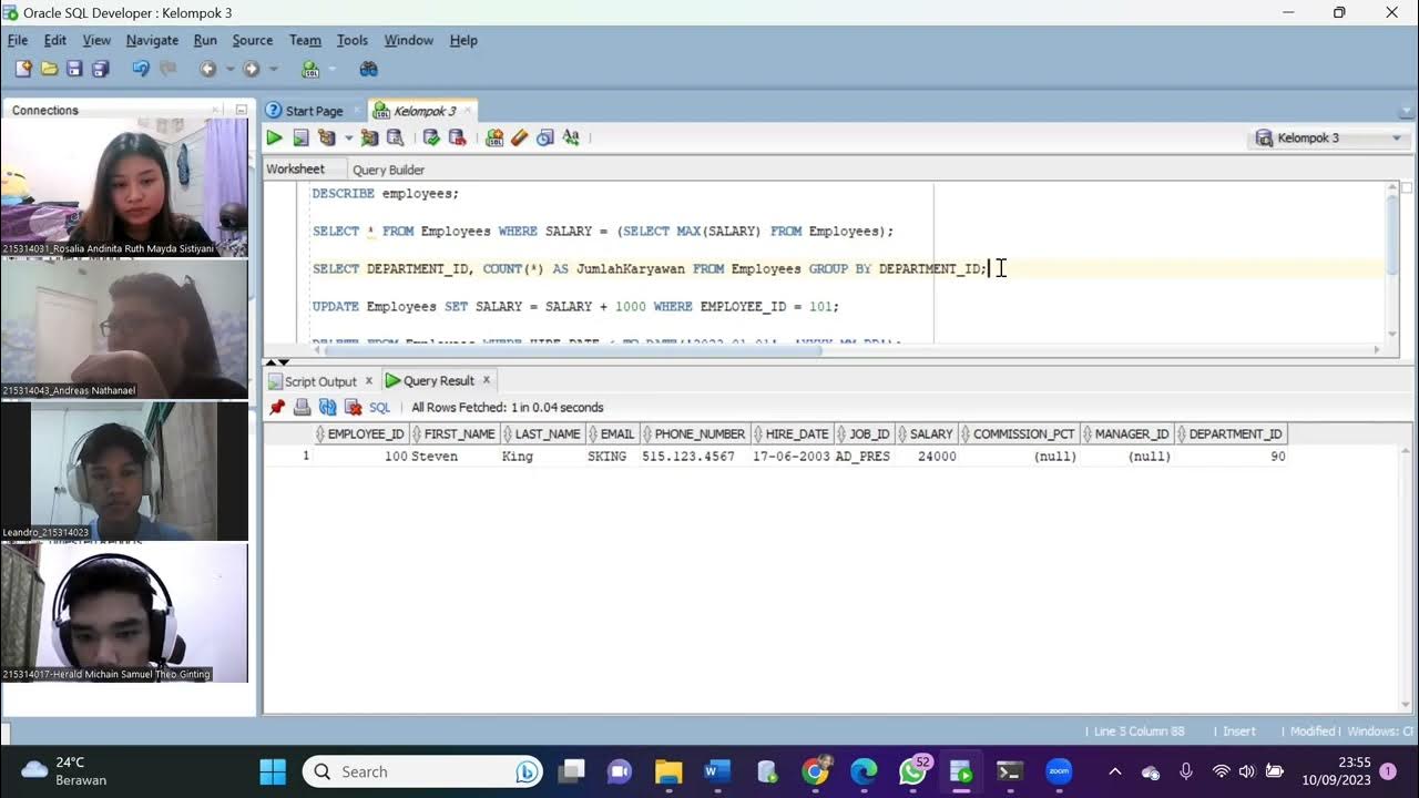 Tugas Manajemen Informasi Kelompok 3 (SQL) - YouTube