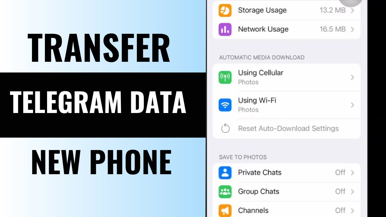 How To Transfer Telegram Data To New Phone - YouTube