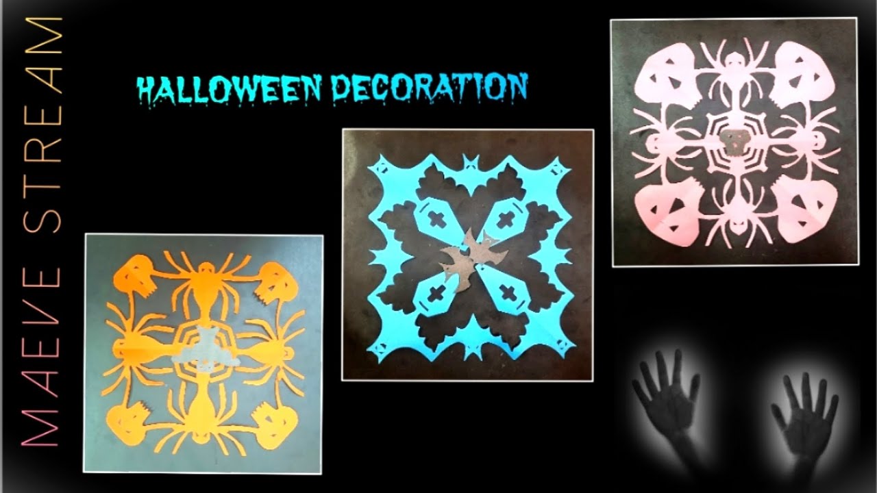 Paper Cutting Halloween / Square Shape Paper Cut/ Halloween Decoration ...