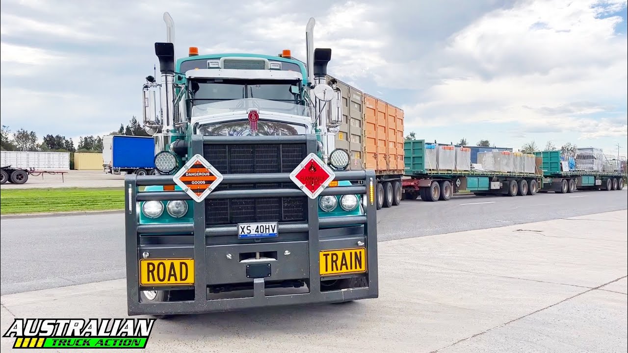 Kenworth C509 full-length triple and C509 A-Double road trains - YouTube