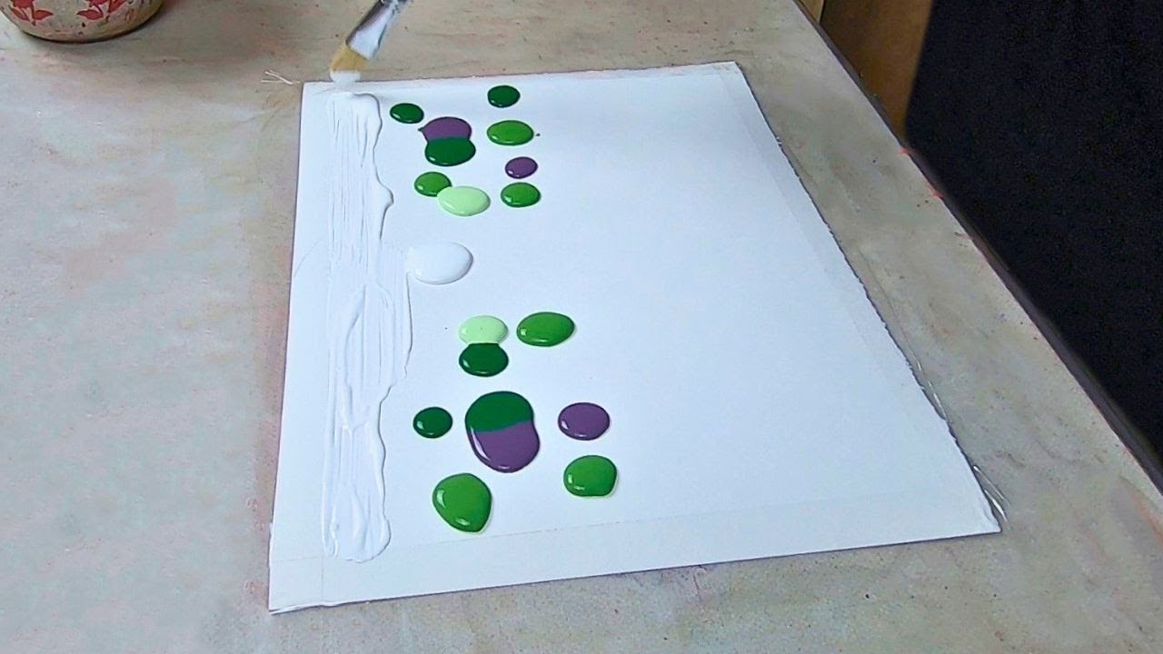 Simple Abstract Landscape Painting | Relaxing & Easy Techniques - YouTube