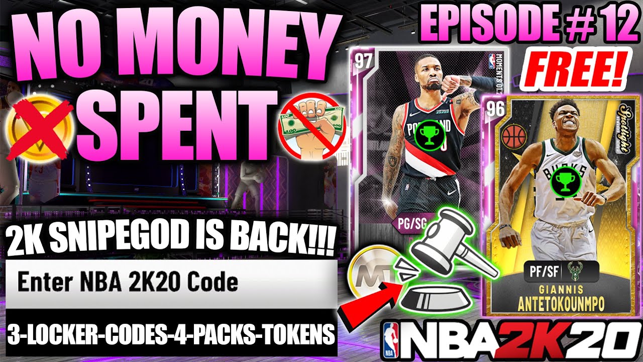 NBA 2K20 NO MONEY SPENT #12 - FREE PINK DIAMOND REWARD, LOCKER CODES ...