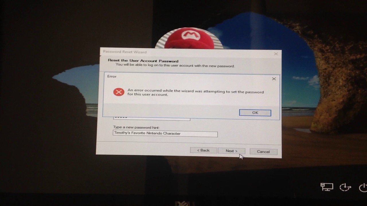 The Passwords Reset Error - YouTube