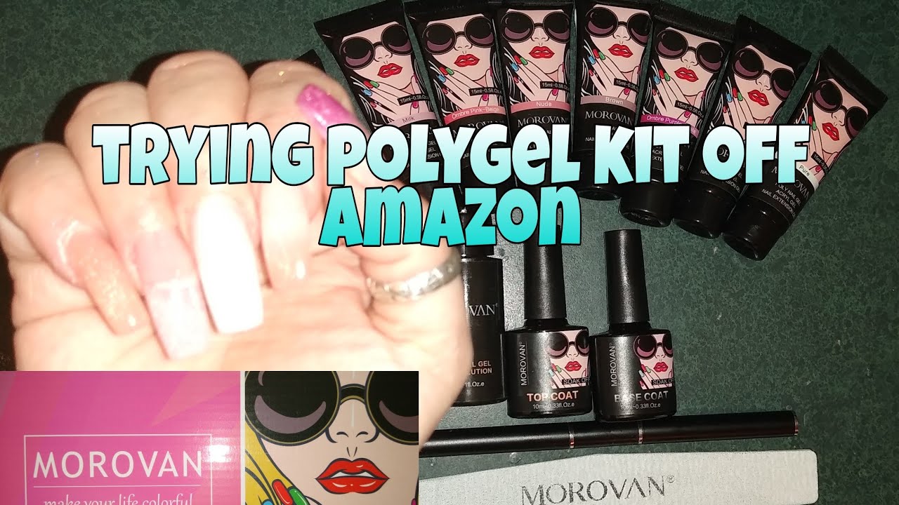 Trying New Morovan Polygel Kit From Amazon - YouTube