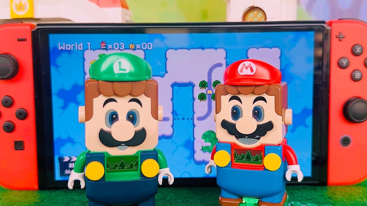 Lego Mario in Super Mario World on Nintendo Switch - YouTube