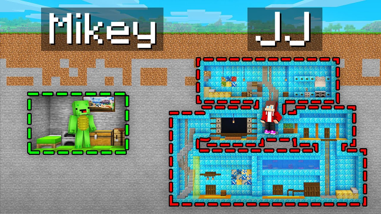 Mikey TINY vs JJ GIANT Bunker Survival Battle in Minecraft (Maizen) - YouTube