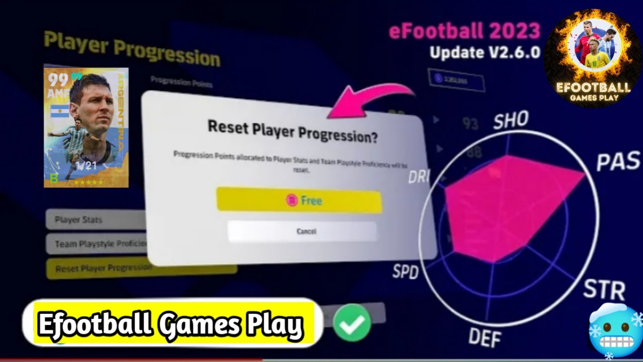 How to Reset Progression Points in eFootball 2023 | Efootball 2023 Mobile #efootball #pes # ...