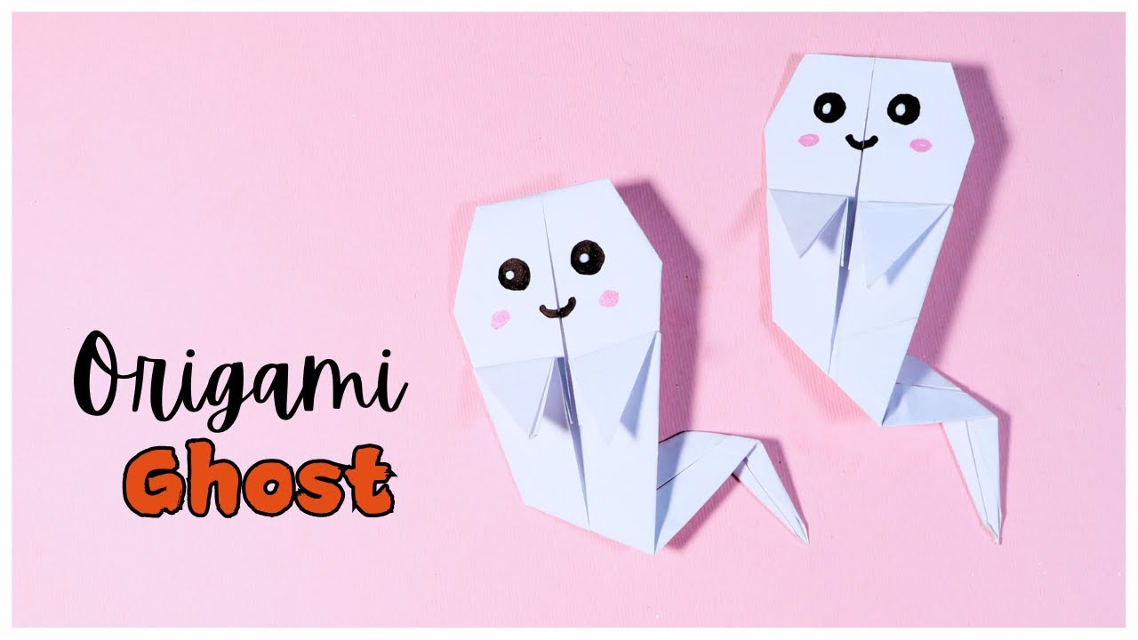 Easy Origami Ghost Halloween Craft - YouTube