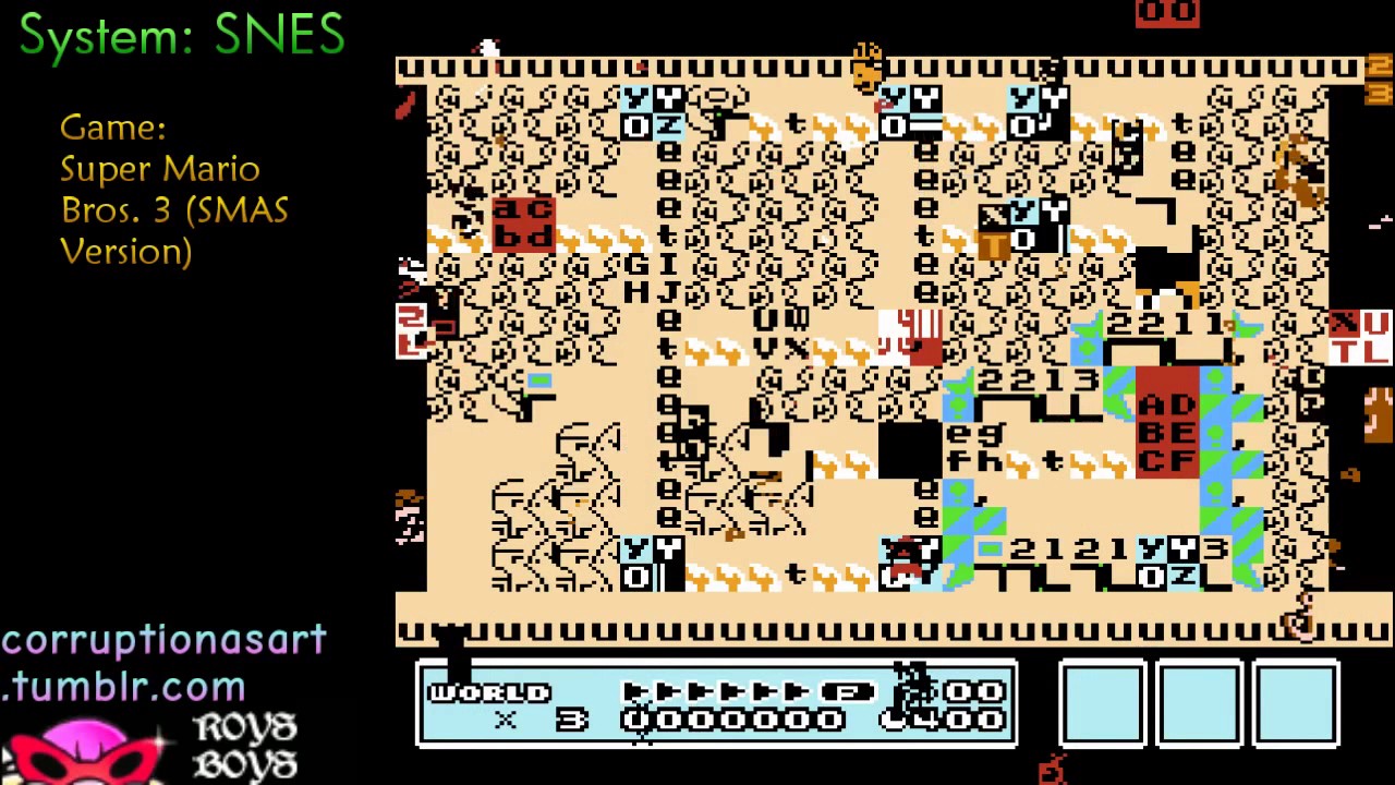 Super Mario Bros. 3 (NES) Corruptions - YouTube