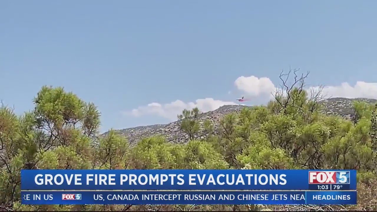 Grove Fire grows to 900 acres - YouTube
