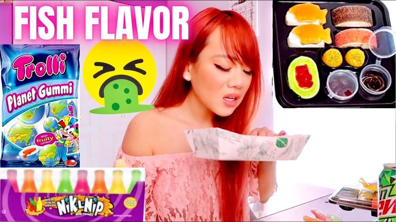 TRYING VIRAL CANDIES (PART 2) | Fish flavored candy?! 🤢 | Trolli planet ...