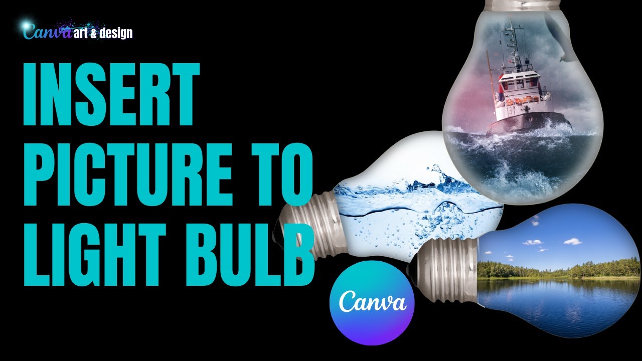 Light bulb effect photo editing | How to insert picture into 3d shape ...