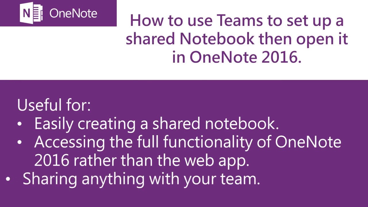 Teams and OneNote - YouTube