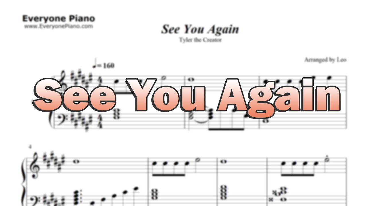 See You Again-Tyler the Creator -Sheet Music in the Intro - YouTube