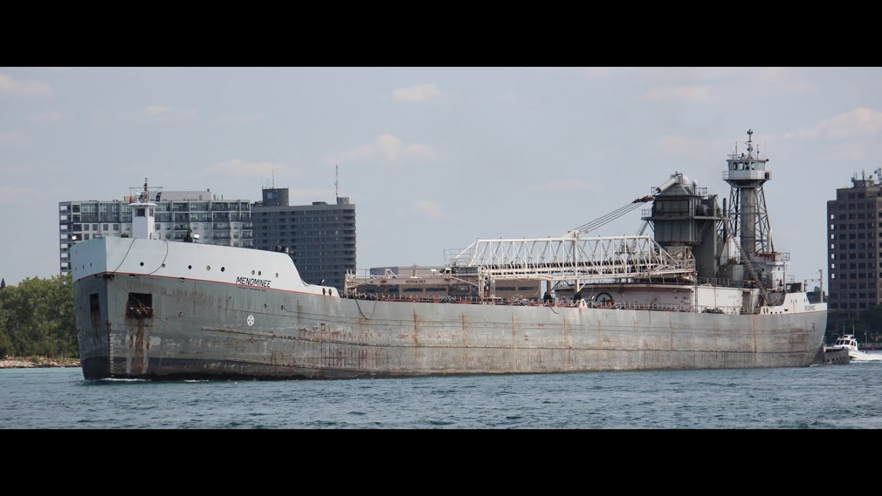 The Olive L. Moore tug boat built in 1928 and the Barge Menominee built ...
