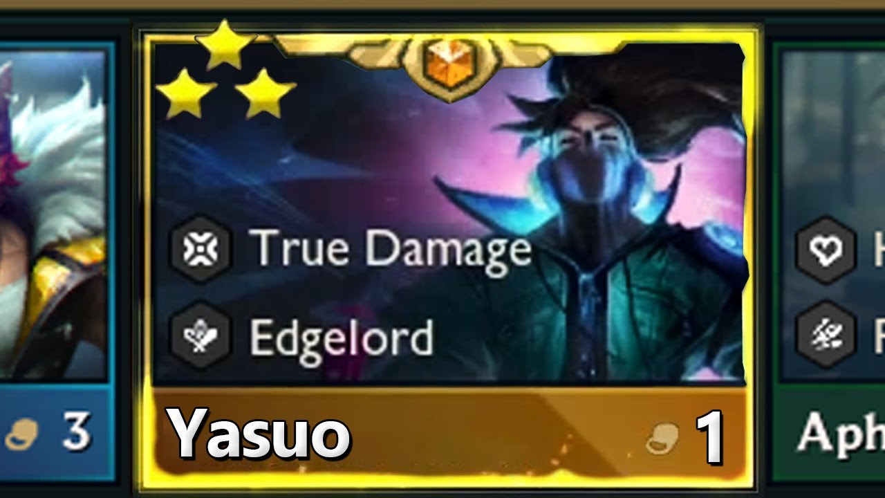 3 Star Yasuo One Shot Cost 1 Gold Strength 5 Gold ⭐⭐⭐ Tft Set 10