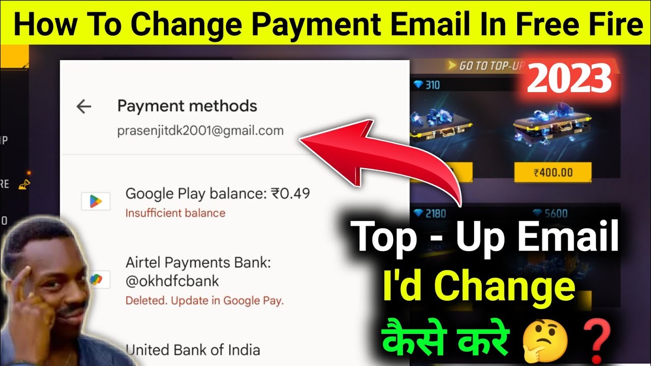 How to Change Payment Method Email id in Free Fire | Change free fire ...