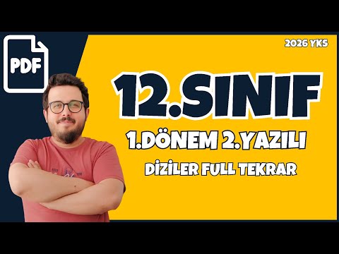 12.sınıf matematik 1.dönem 2.yazılı çalışması diziler full tekrar