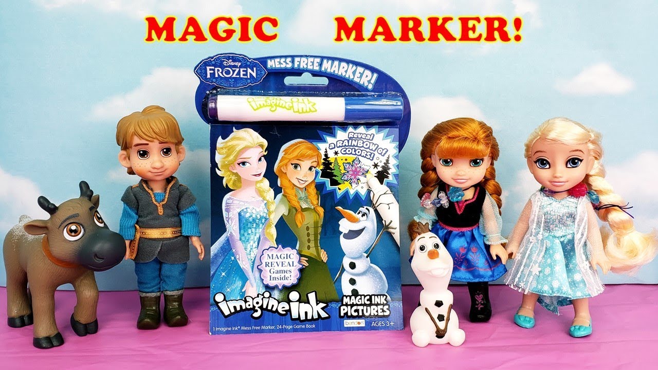 Disney Frozen Elsa and Anna Magic Marker imagineink Coloring Pages with ...