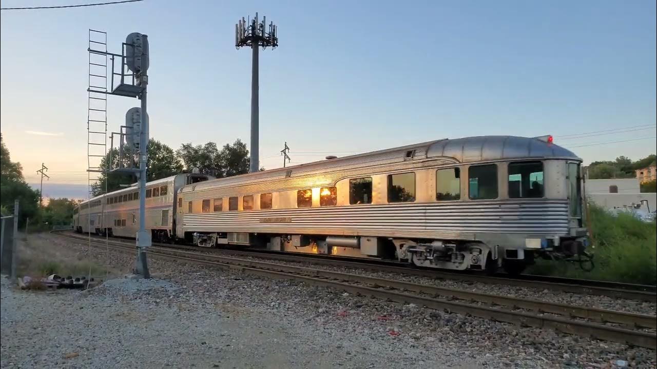 Amtrak California Zephyr leaves Omaha with New York Central observation car 9.21.2022 - YouTube