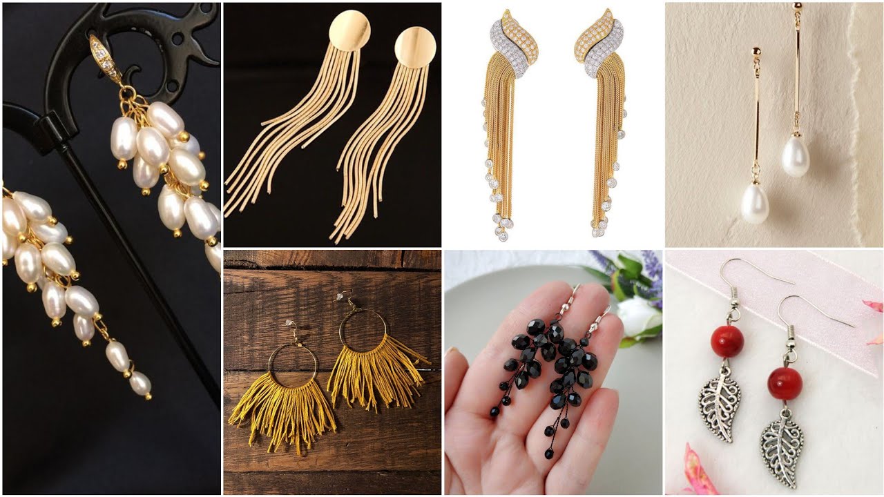 Beautiful earing desings for girls // long earing designs // party wear ...