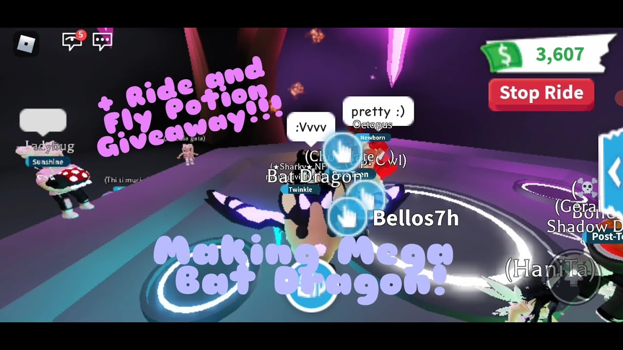 Making Mega Neon Bat Dragon! | + Fly and Ride Potion Giveaway! - YouTube