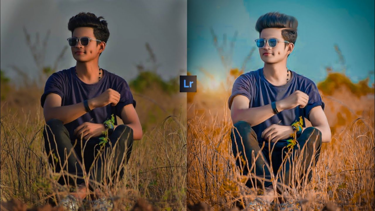 Literoom red and blue effect photo editing tutorial in br editing - YouTube