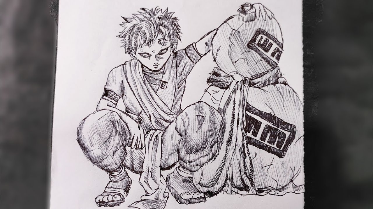 How To Draw Gaara || Step by Step Tutorial || Naruto - YouTube
