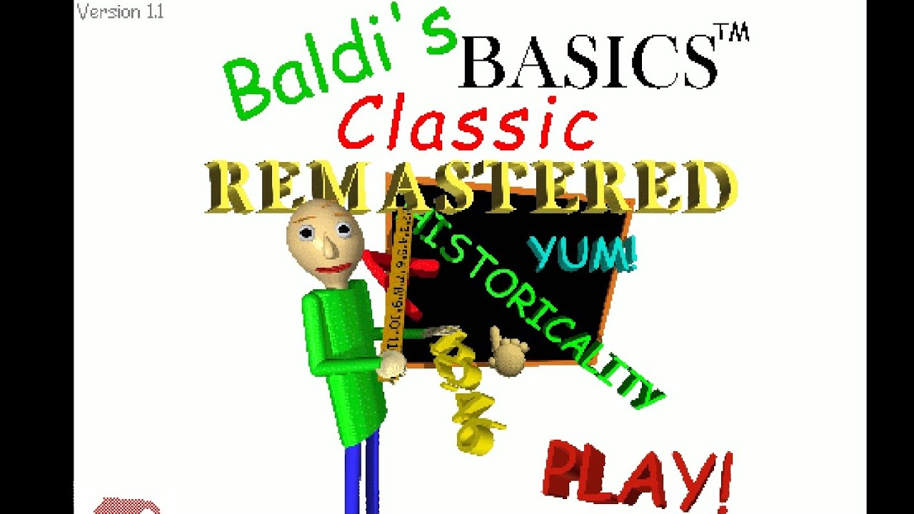 baldi basic classic remastered (glitch style) - YouTube