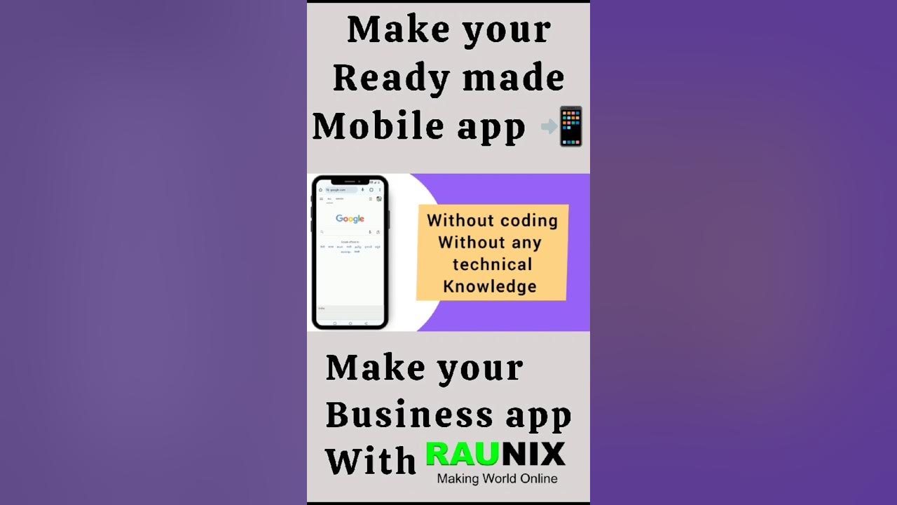 Make App Without Coding | Make App For business Without Coding #viral #raunix #howtomakeapp ...