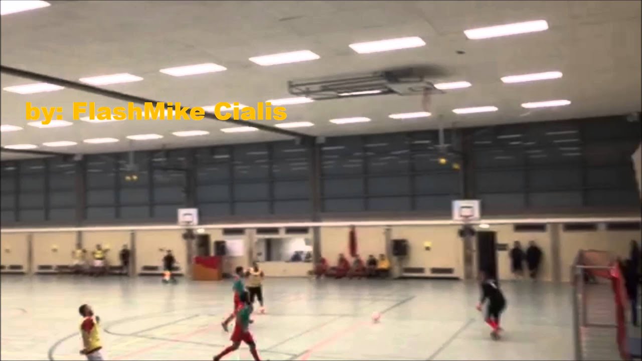 WOW! Best indoor goal ever? Goalkeeper tries to play basketball... and ...