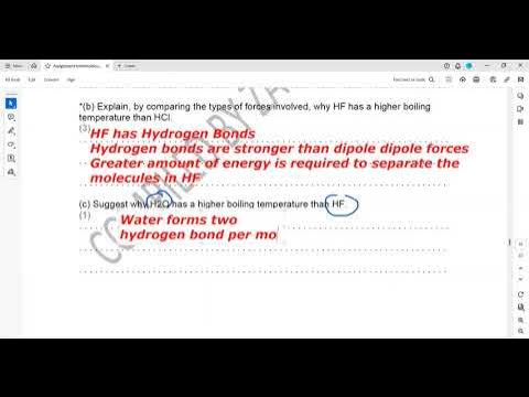 Intermolecular Forces Questions 30 to 38 IAL As Chemistry Unit 2 Lecture 7 part e - YouTube