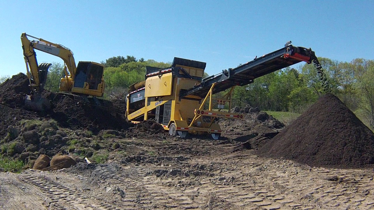 Screening some loam - YouTube