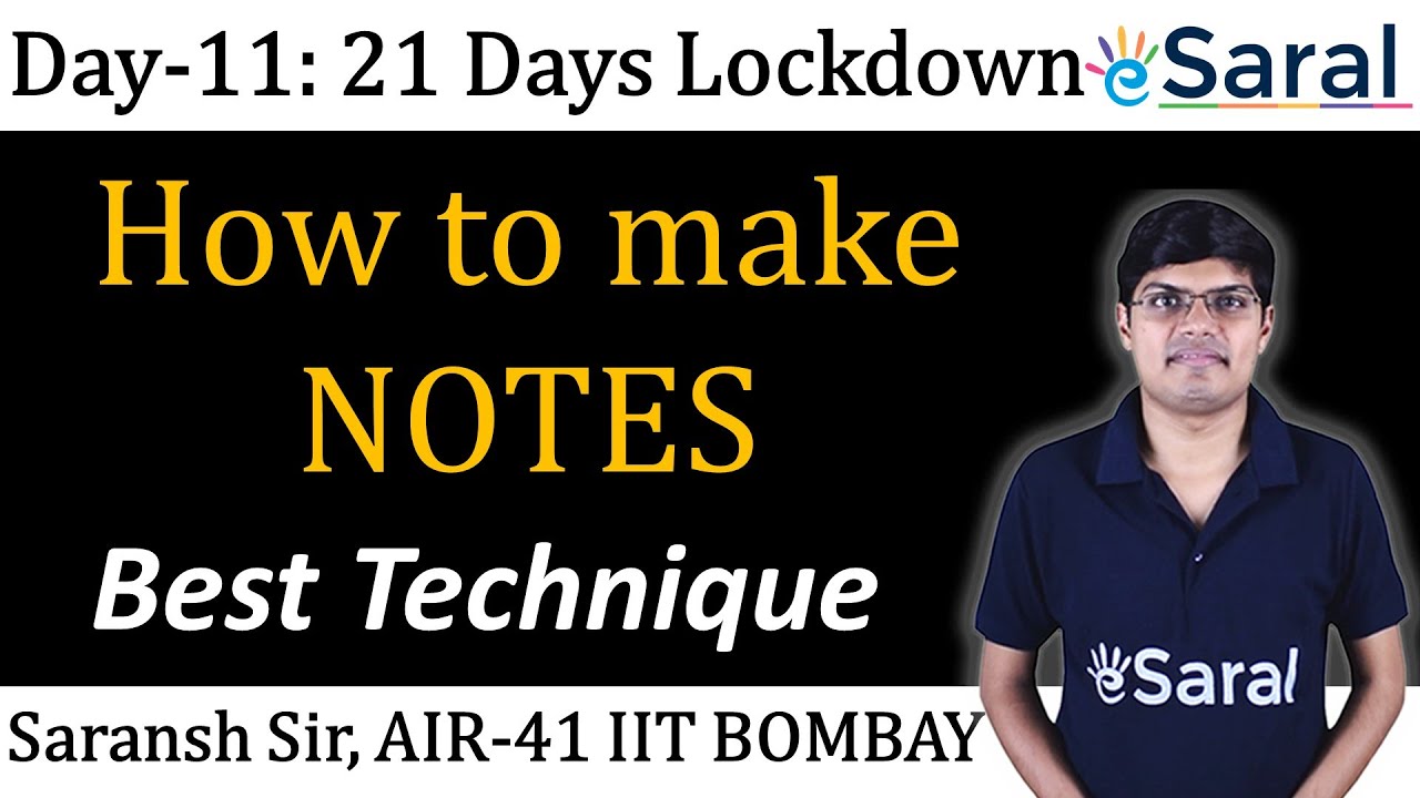 How to make Notes like Topper | Most Effective Technique by AIR 41 IIT ...