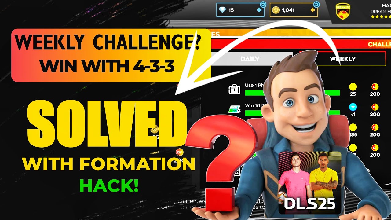 DLS 25 Weekly Challenge: I CHEATED Win 3 Matches with ODD Formation ...