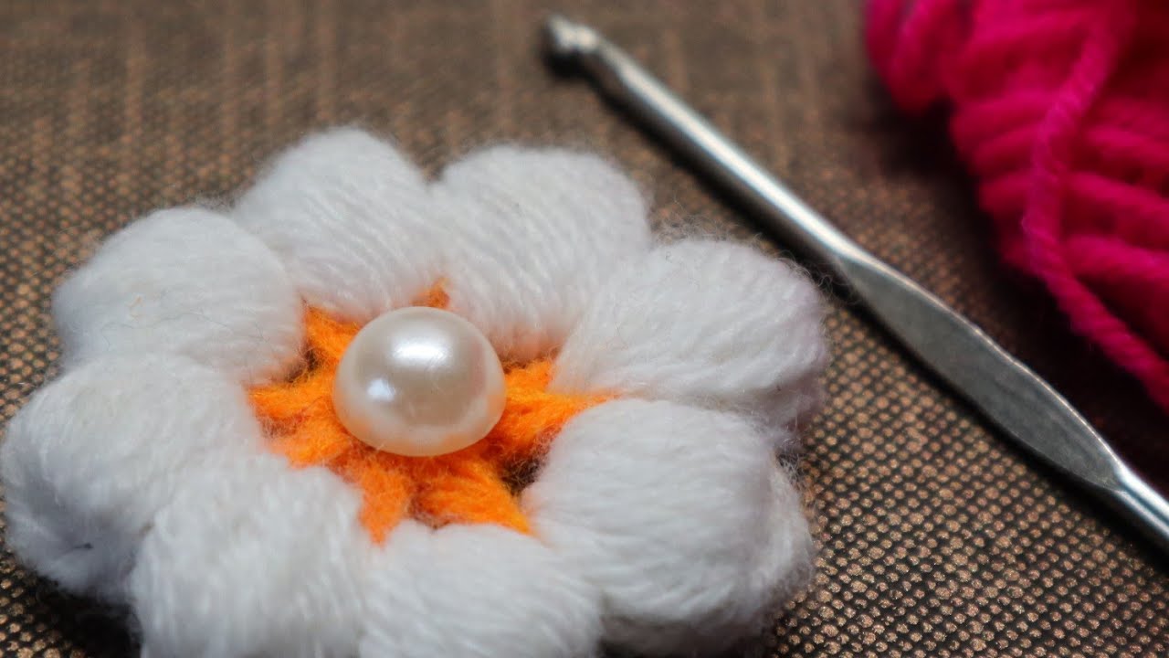 How to Crochet Puff Flower / Crochet Flower Easy - YouTube