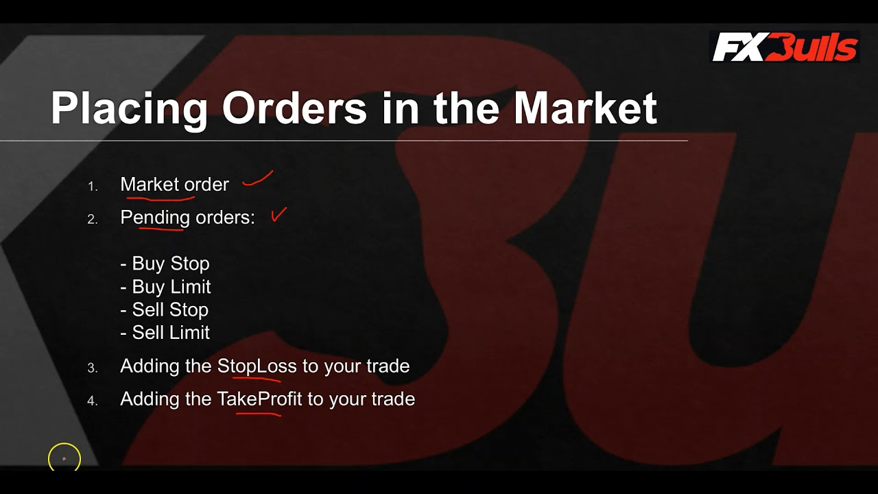 Forex trade - placing Orders in the market - YouTube