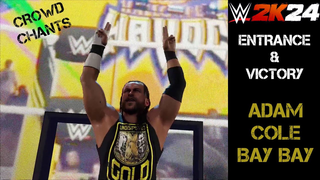 ADAM COLE - CUSTOM ENTRANCE & VICTORY - CUSTOM THEME TITANTRON #wwe2k24 ...
