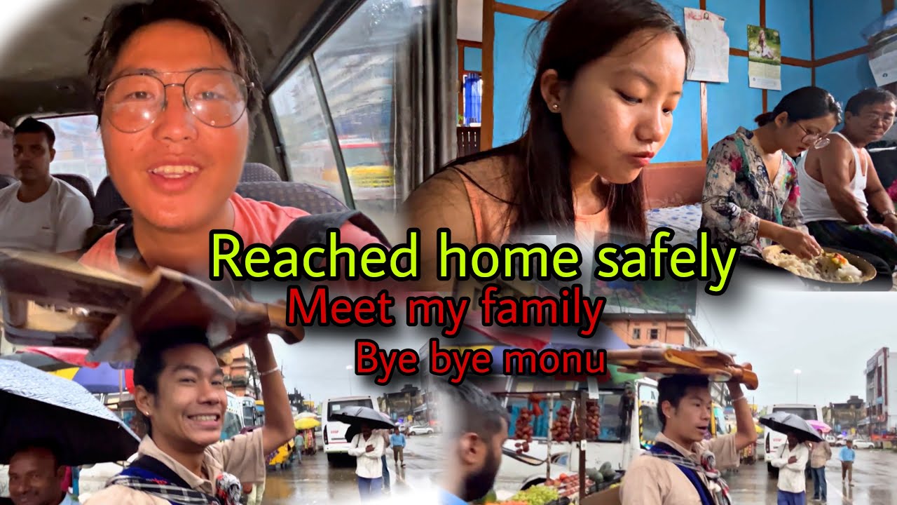 Finally reached home safely and meet my family Bye bye ⁠@MonuBikomiya ...